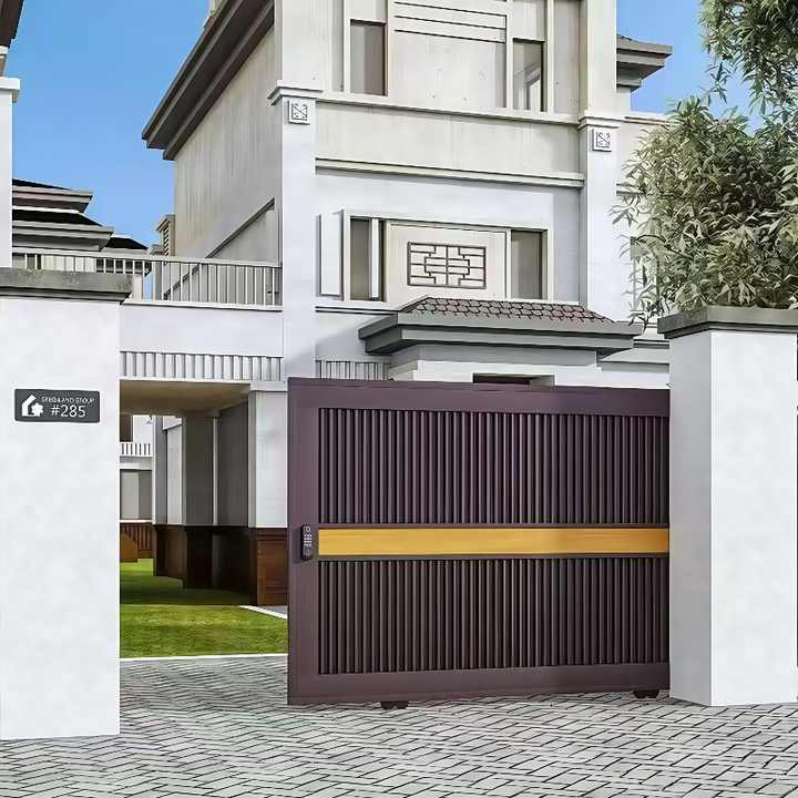 Modern Simple Design Electric Front Garden Gates Design Remote Control ...