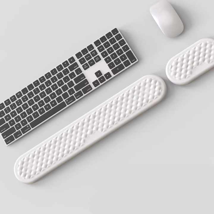 Keyboard Wrist Rest Keyboard Pad Upgrade Enlarge Gel Memory Foam Set ...