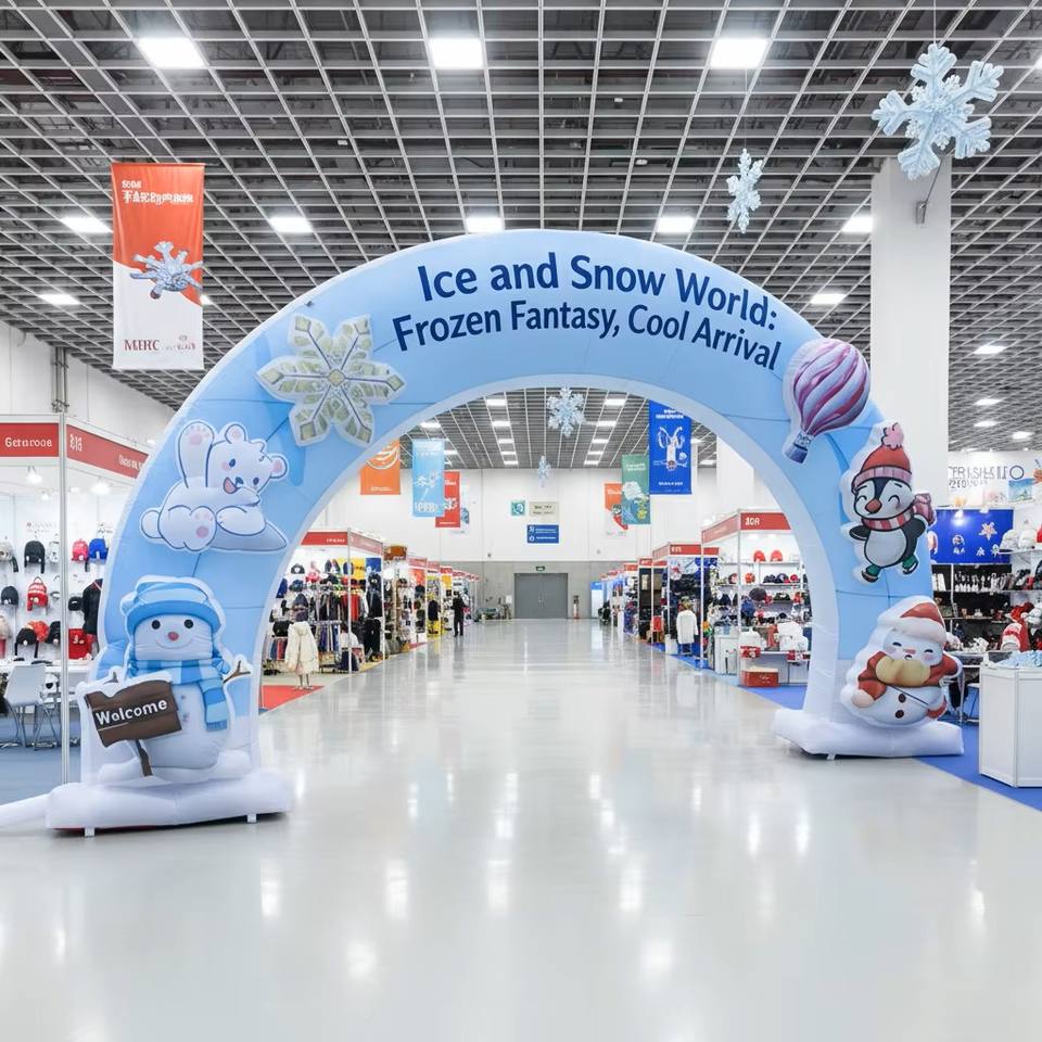 Duty Advertising Modern Snow Globe Arch UV Printed Waterproof Electric ...
