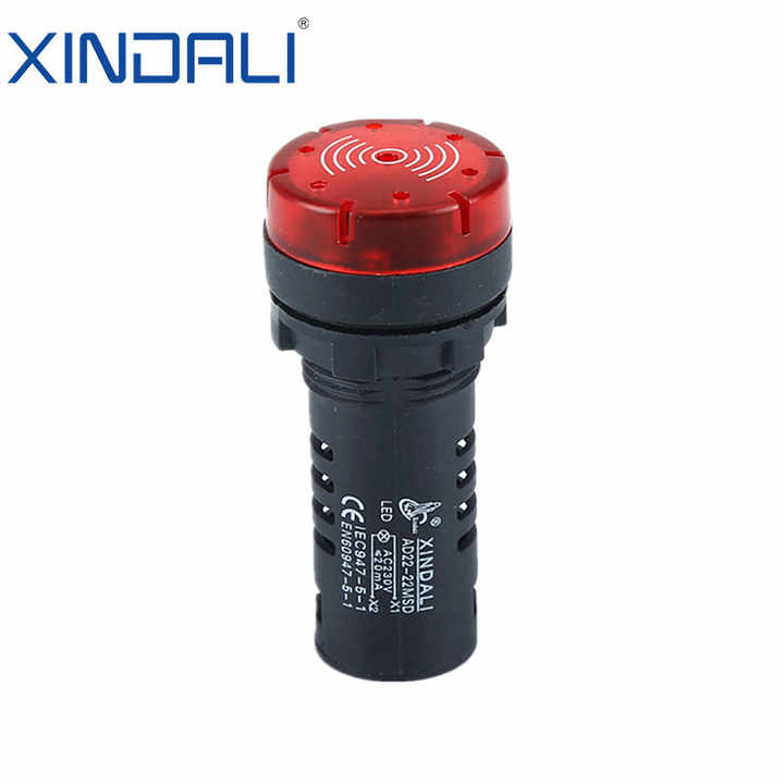AD22-22MSD Led 22mm 12v 24v 110v 220v 380v Dc Indicator Light Buzzer