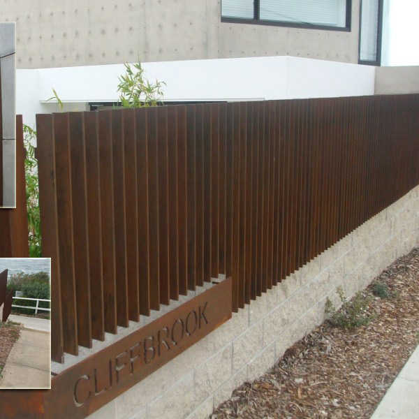 Corten Steel Landscape Metal Fence Posts for Garden Decor