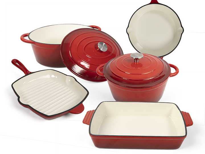 Custom Pre-Seasoned Non Stick Cast Iron Enamel Cookware