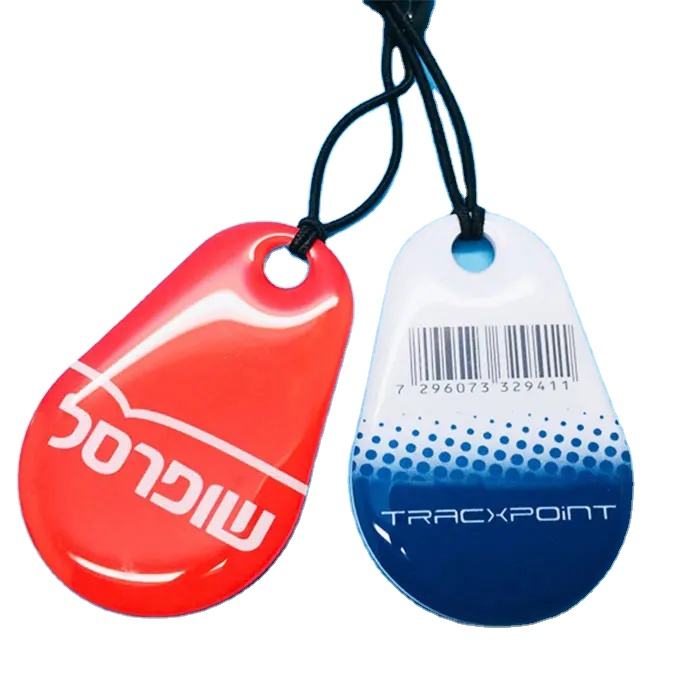 Custom Portable 125khz TK4100 NFC Epoxy Keychain 13.56Mhz RFID Key Fob ...