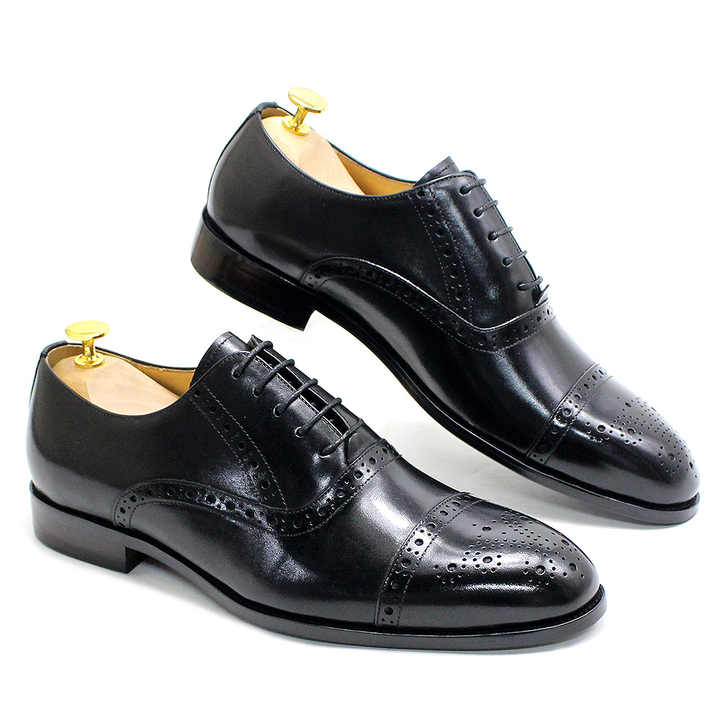 Luxury Classic Brogue Men's Dress Shoes - Italian Style