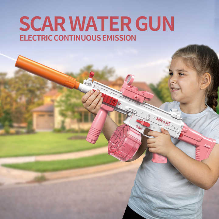 Pink Colored Crystal Water Bullet Gun Outdoor Amusement Park Water ...