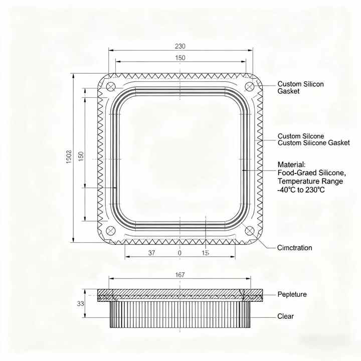 Customized Silicone Gasket Transparent, Waterproof, Multi-color ...