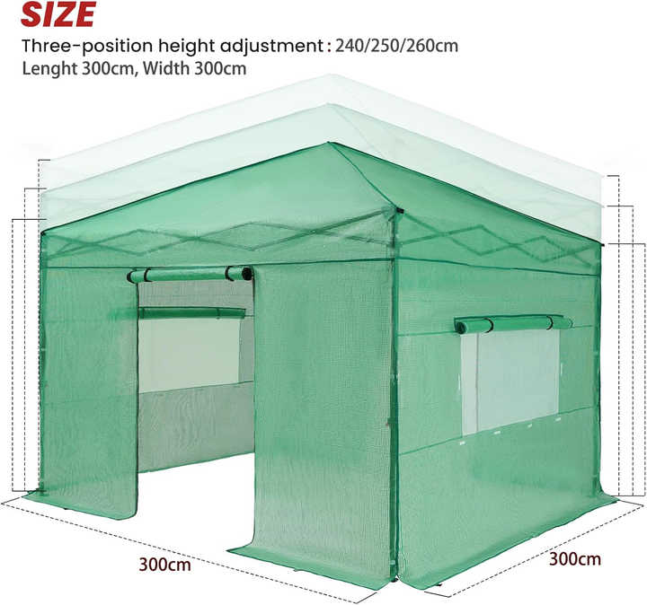 High-Quality Easy Setup Walk-in Pop-up Greenhouse for Your Plants ...