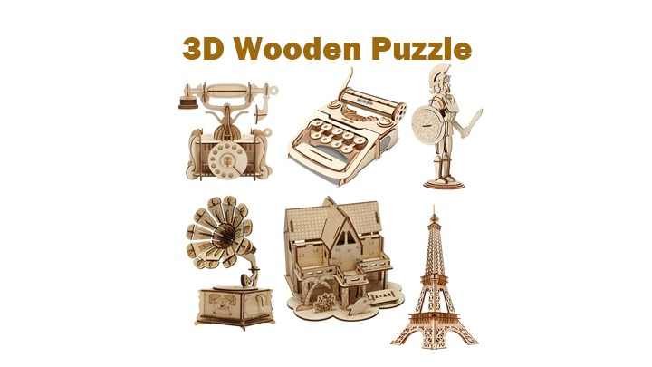 Laser Cut Self-Assembly 3D Wooden Puzzle Model Kits DIY