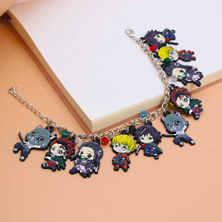 Q Version Anime Demon Slayer Bracelet Fashion Accessory Combination ...