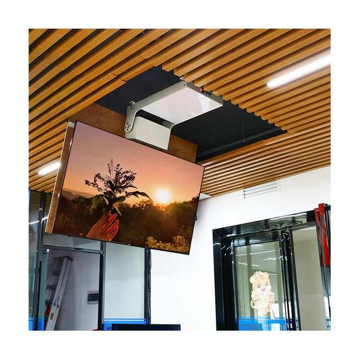 Motorized Adjustable Ceiling Flip Down TV Mount for 32-75" TVs