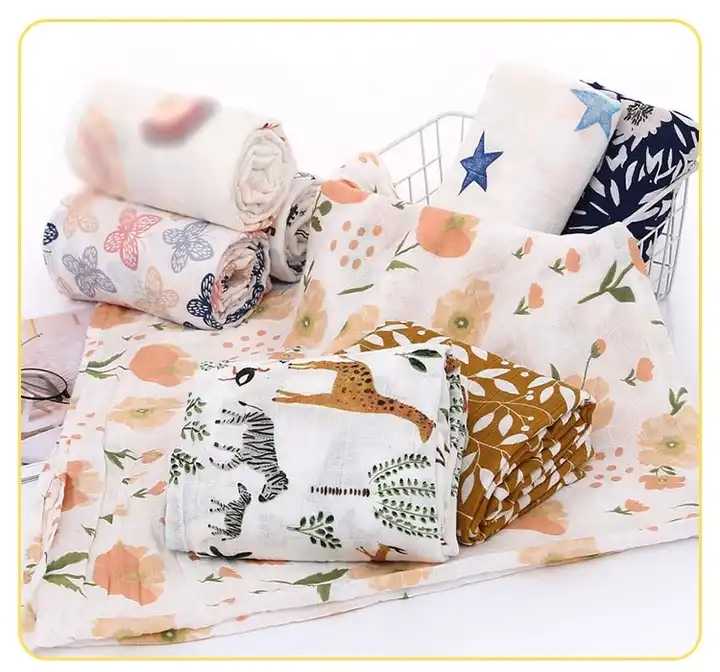 Soft, Warm, and Versatile - 100% Cotton Muslin Swaddle Blankets
