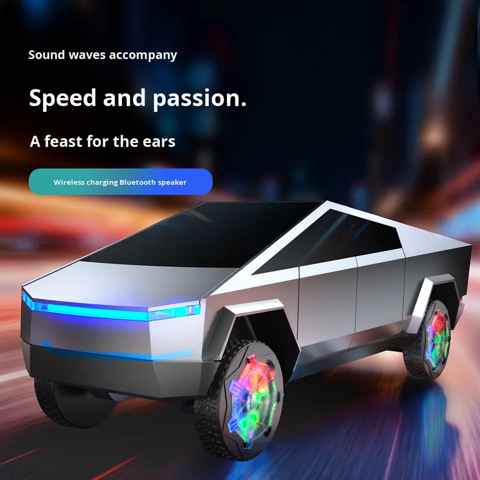Tesla Car Model Bluetooth Speaker with Desktop Wireless Charging ...