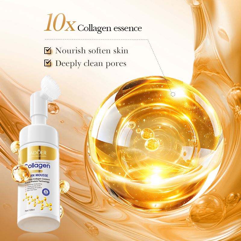 SADERO Bone Collagen Mousse Facial Cleanser Beauty Deep Cleaning Oil ...