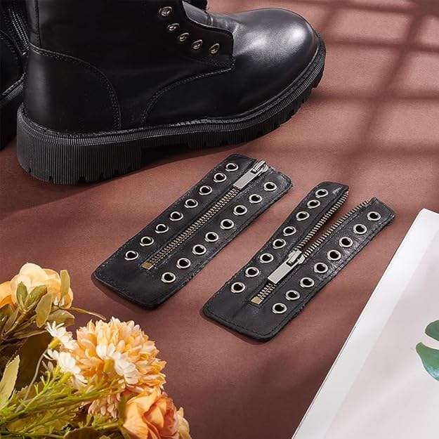 8 Eyelet Zipper Tieless Boot Laces for Halloween Graduation Easter-No ...