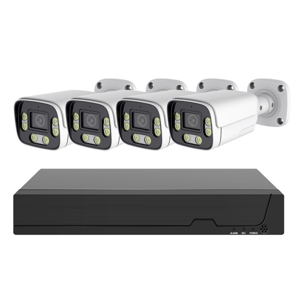 4 Channel H.265 POE NVR System 8MP CMOS Sensor Night Vision Two-Way ...