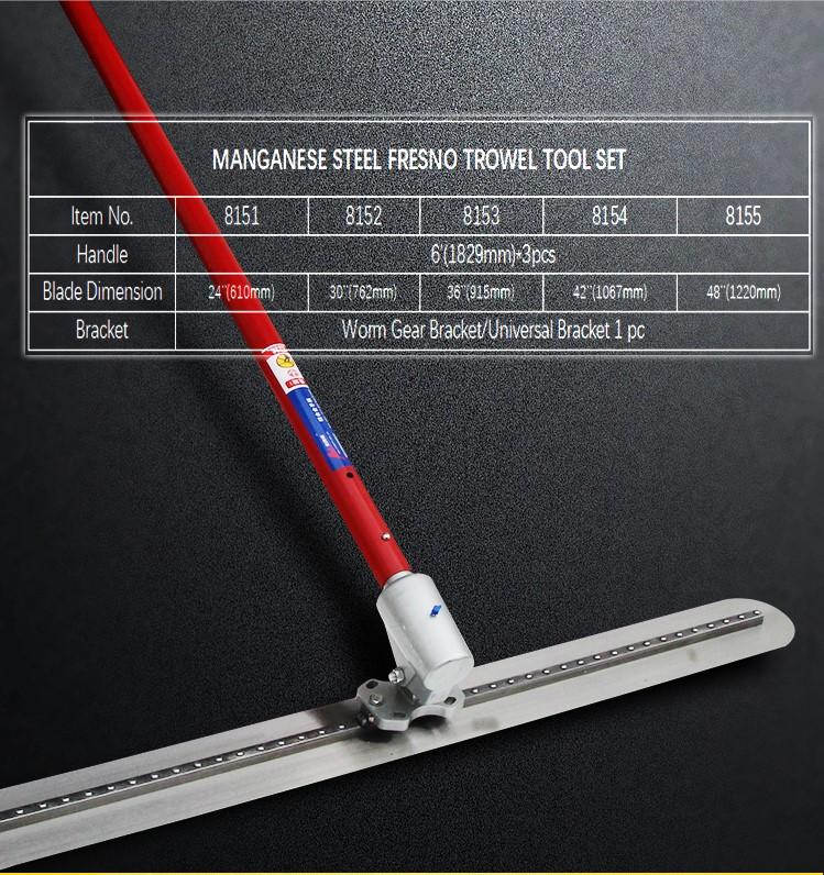 Concrete Finishing Tools Manganese Steel Floor Bull Float / Leveling ...