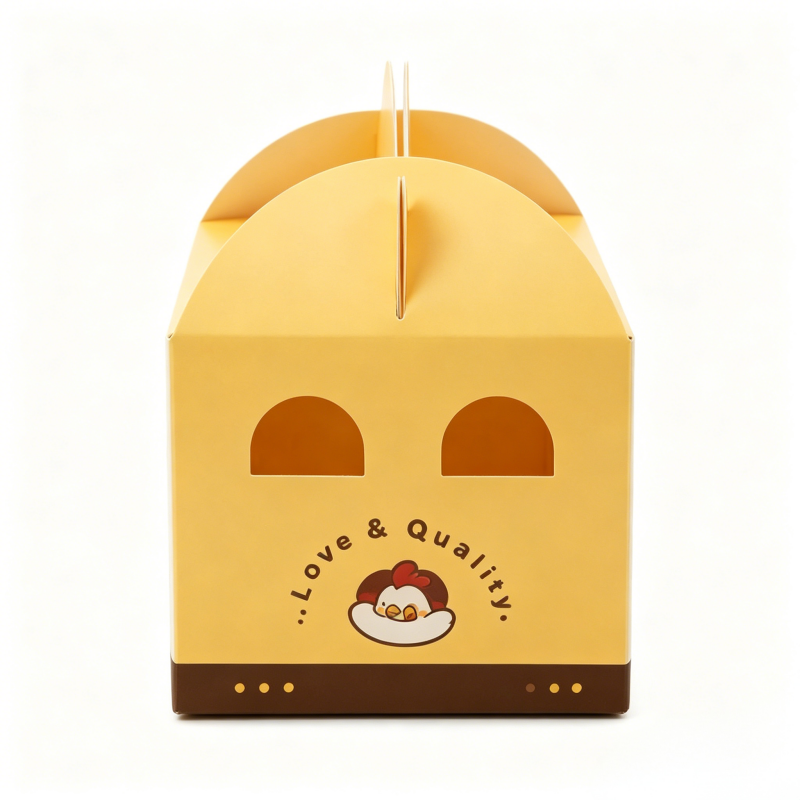 Custom Logo Disposable Kraft Paper Fried Chicken Box Takeaway Food ...