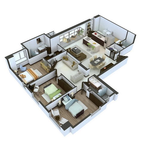 Building House House Designs 3d Max Rendering Interior Design Luxury ...