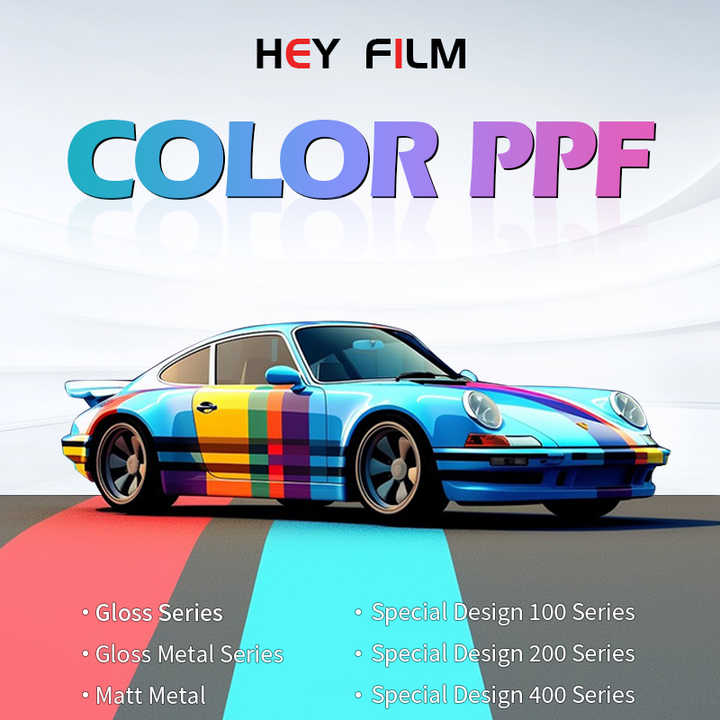 HEY FILM Color Card Colored Paint Protection Film TPU Midnight Blue PPF ...