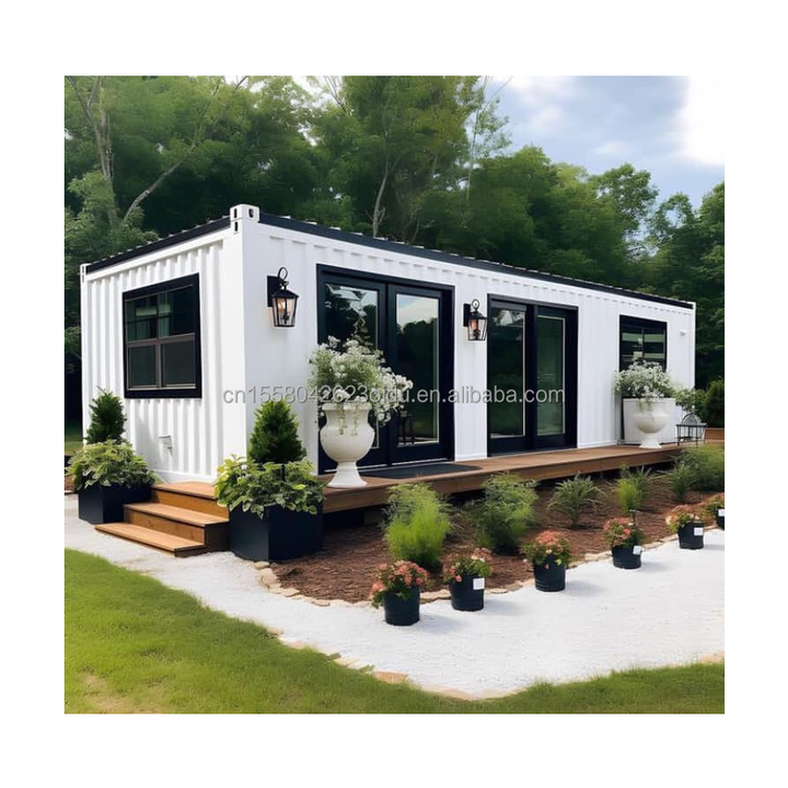 40ft Two Bedroom Container with Glass Door - Modern Hotel