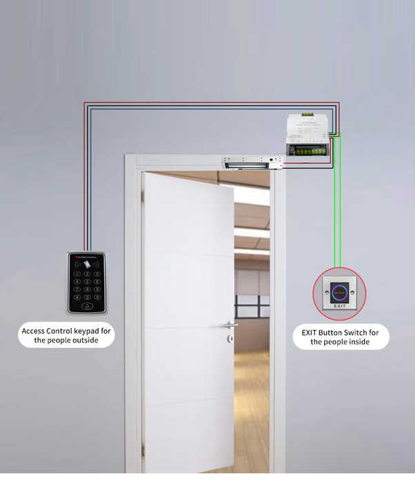 Simple Install Access Control Kit Include Keypad 280kg Electric ...