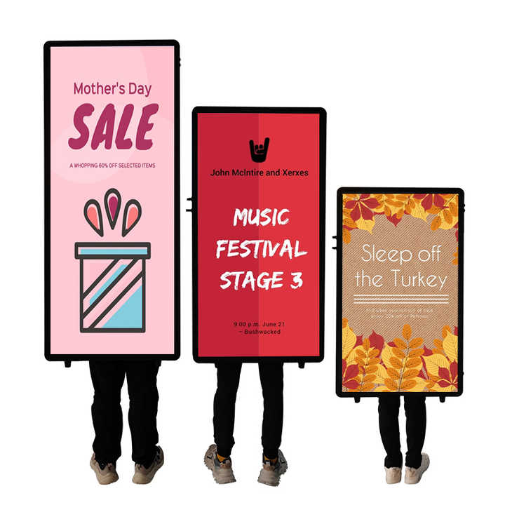 High Resolution LED Display Light Box Rectangle Shape Digital Signage ...