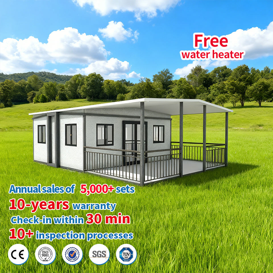 Expandable Steel Container House Luxury Mobile Home 2 Bedroom Prefab Tiny Home with Sandwich ...