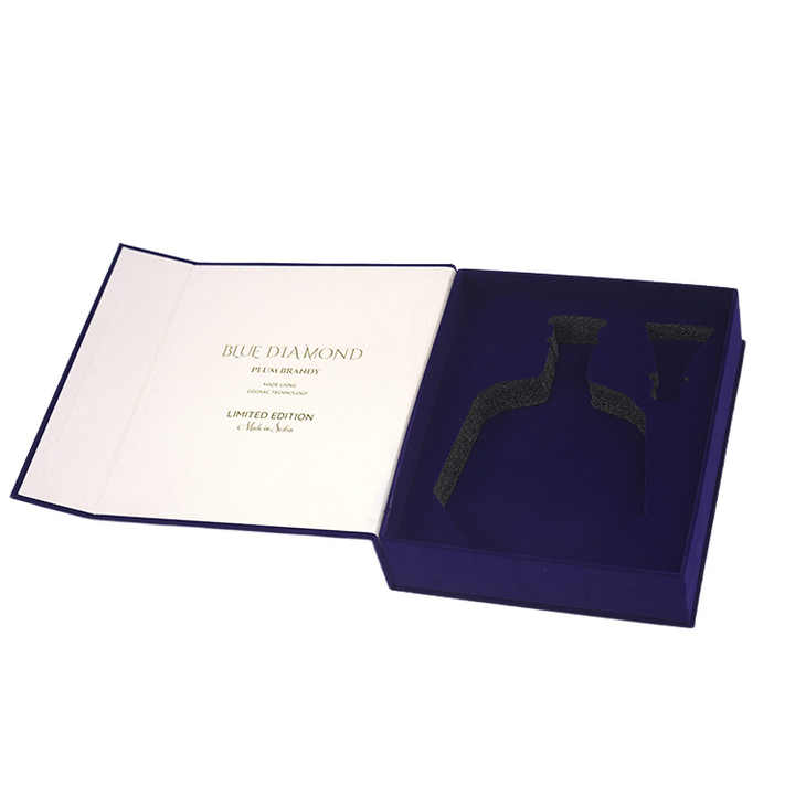 Custom Folding Magnetic Gift Box Black Luxury Wine Bottle Box Packaging ...