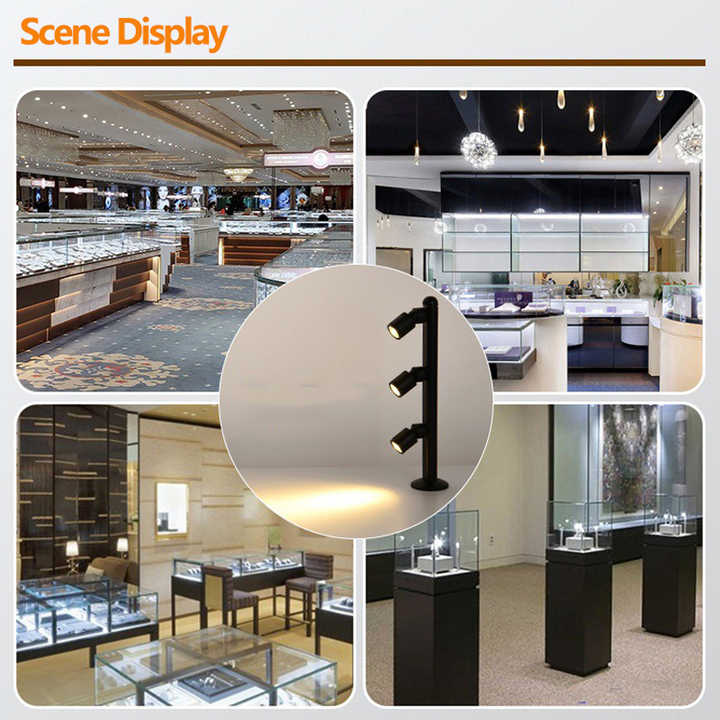 Vertical Standing Pole Cabinet Spotlights Adjustable Rotating 2W3W5W ...