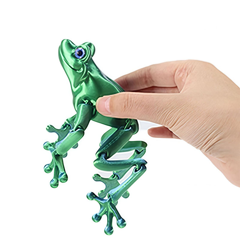 3D Printed Frog 3D Realistic Frog Fidget Mini Animal Flexible Cute ...