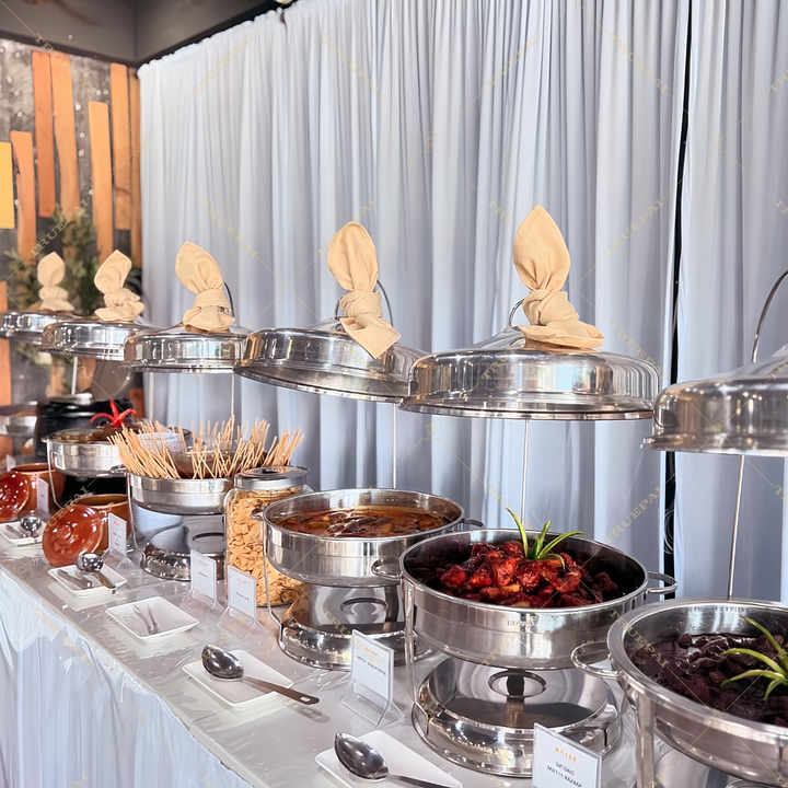 Luxury Hotel Chafing Dish 9.0L Golden Buffet Server Food Display Stand Chefing Dishes Luxury ...