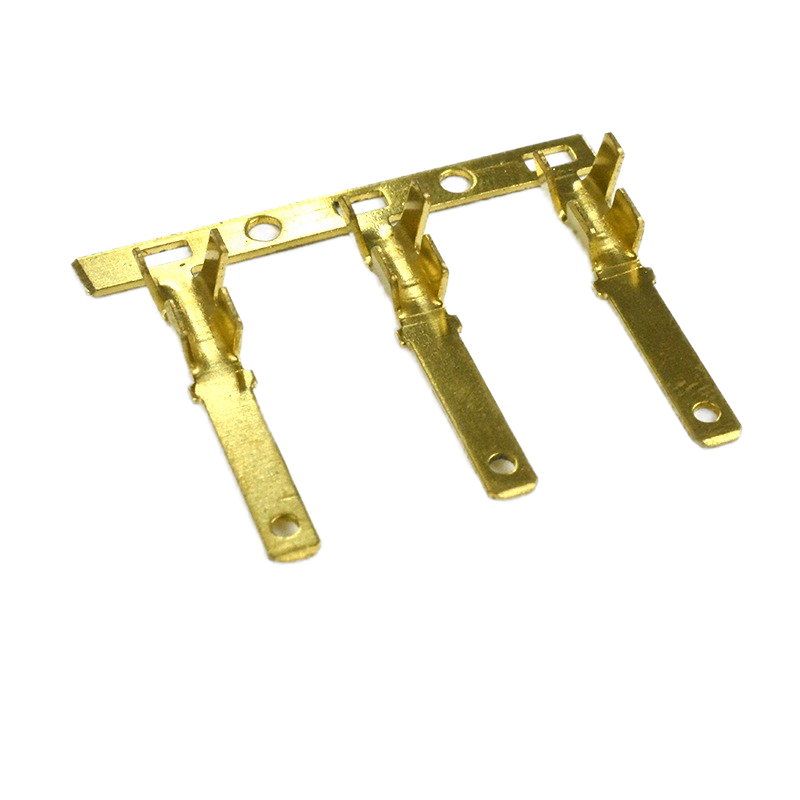 Small Spade Connectors - Brass Crimp Terminal, Tin Plated