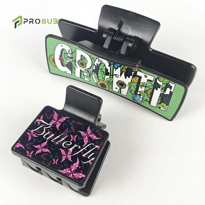 Prosub Blank Plastic Sublimation Hair Clips DIY Double-sided ...