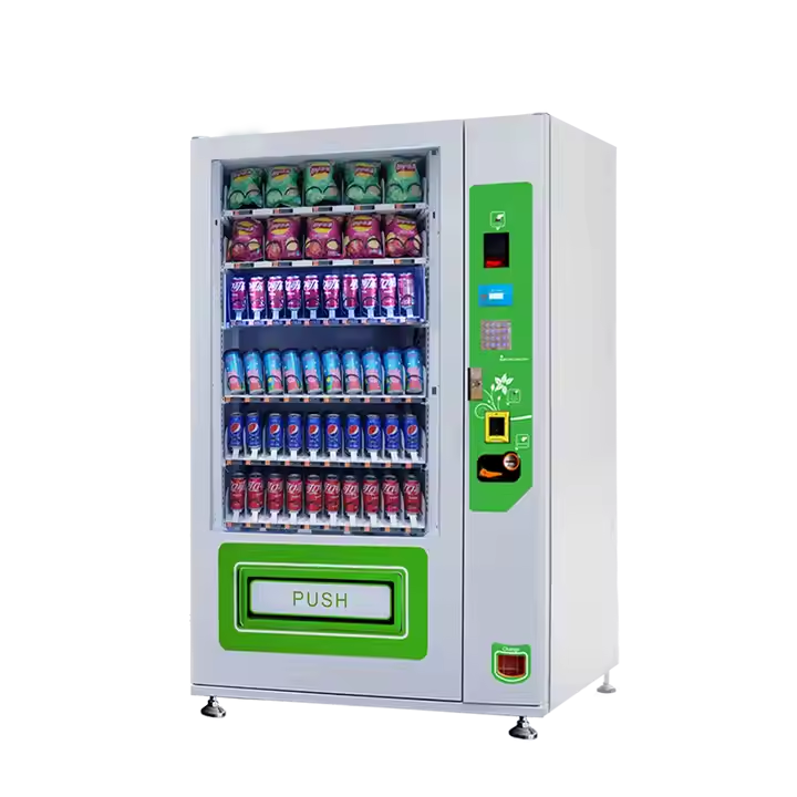 Energy-Efficient 19-Inch Touch Screen Office Snack Beverage Vending ...