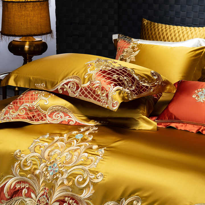 High-precision Brocade Long-staple Cotton Four-piece Set Bed Sheets ...