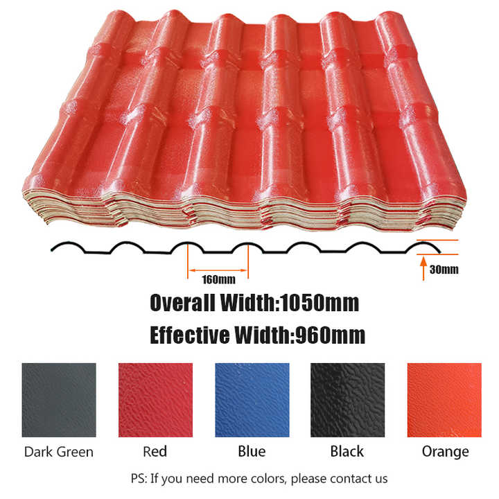 Asa Pvc Synthetic Resin Roof Tile - Coated & Fire Retardant Roof Tiles ...