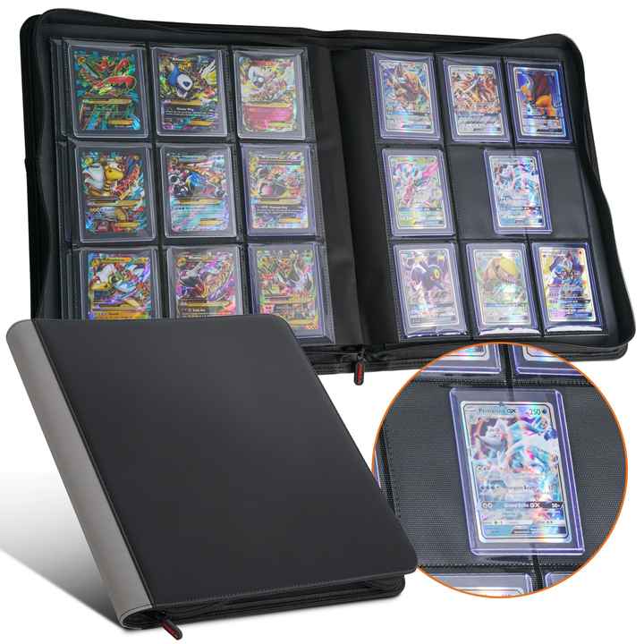 Premium 35pt Toploader Pokemon Trading Card Binder 9 Pockets Zipper ...