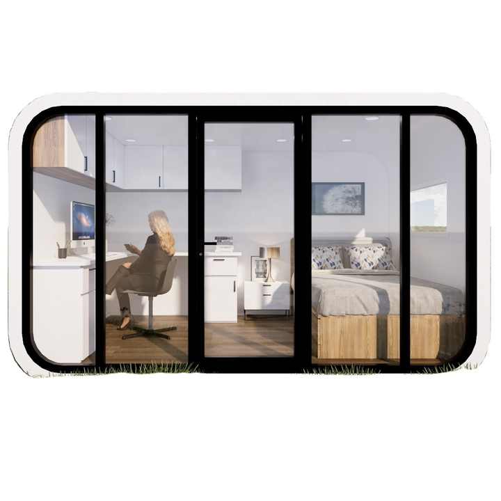 Modern Prefab Cube Cabin Office Pod - Stylish Modular Backyard Home ...
