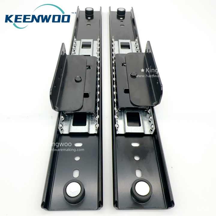 Modern Steel Extendable Dining Table with Pull-Out Mechanism Table Rail ...