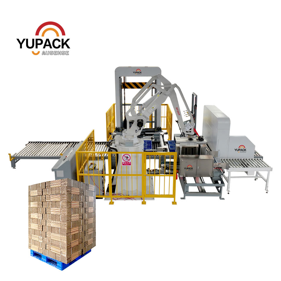 Corrugated Box Robotic Palletizing System for Bundled Cardboard Sheets ...