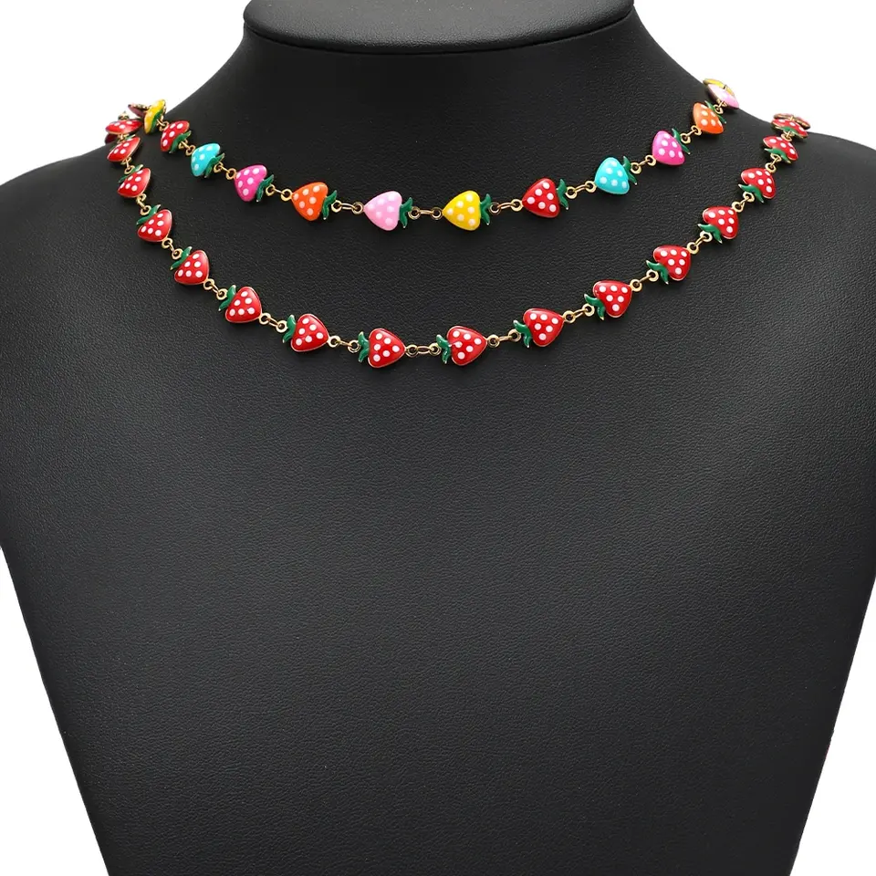 18K Gold Plated Stainless Steel DIY Jewelry Findings Chain Enamel Drip ...