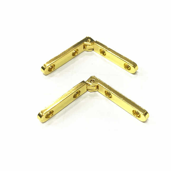 Shining Gold L Hinge for Wooden Jewelry Box - Modern Design