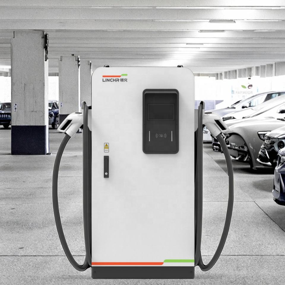 Stellar 60KW DC Fast Floor-Standing EV Charger Station New Dual Guns GB/T IP54 Type-2 Plug 30 ...