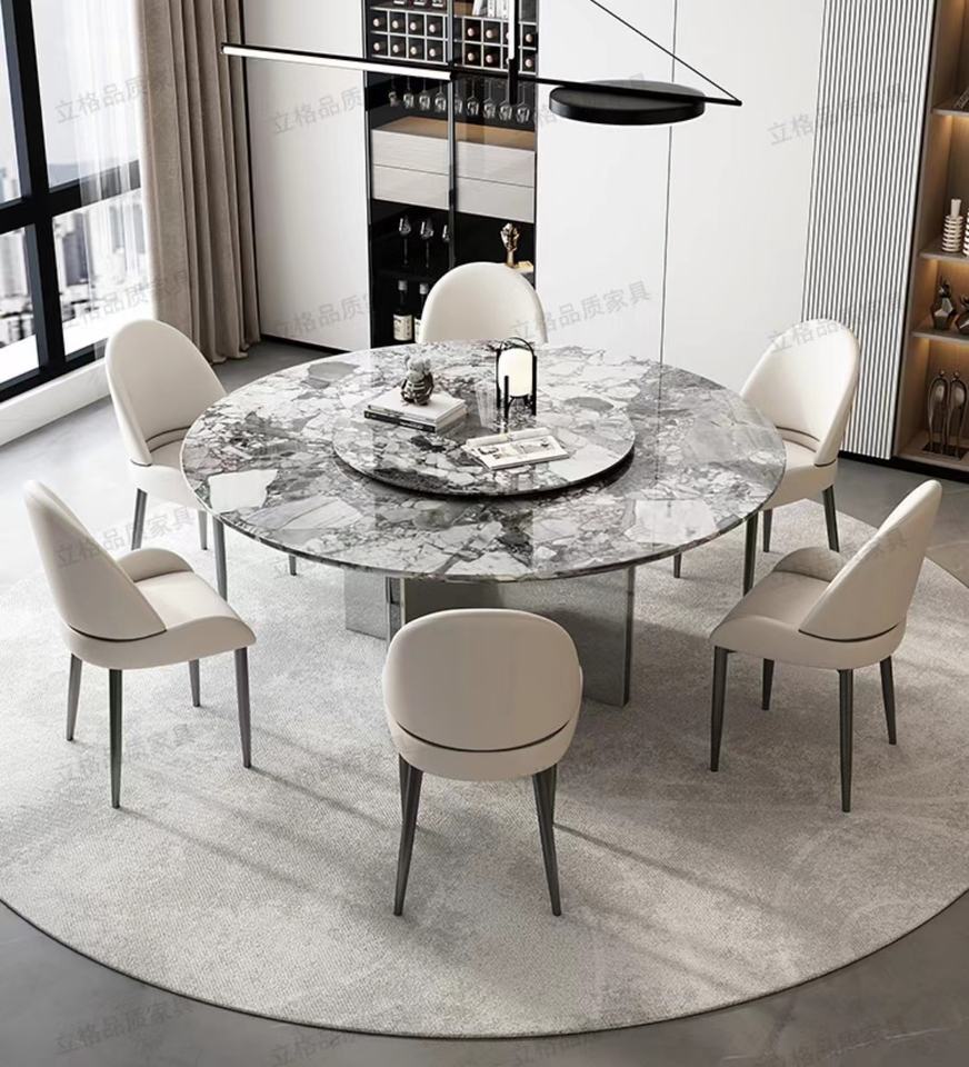 Large Round Dining Table and Chairs Set for 16-20 Persons | Modern ...