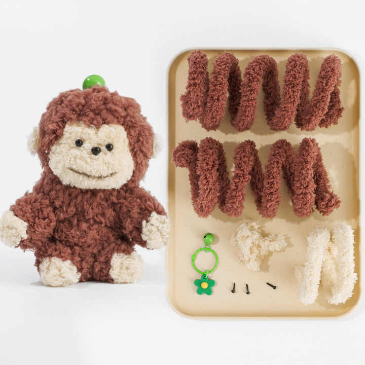 High Quality DIY Gorilla Doll Kit Fluffy Twist Stick & 30 Color ...