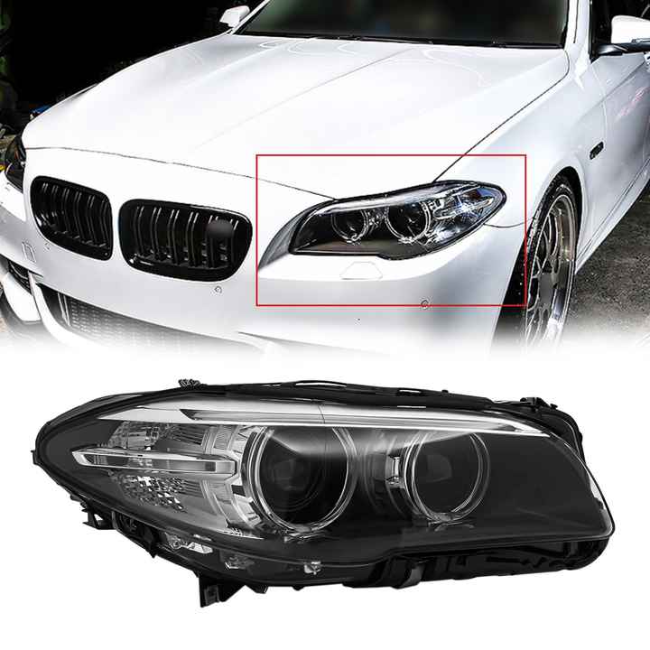 Car Headlights Fit for 2014-2017 BMW F10 F18 528i 535i 550i Xenon Head ...