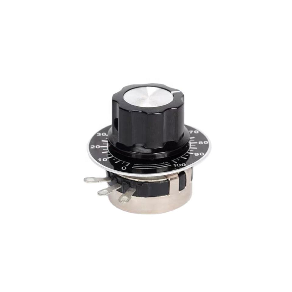 WTH118 Potentiometer 1A 2W 1K 10K 22K 47K 470K 1M 2M Scale A03 Knob ...