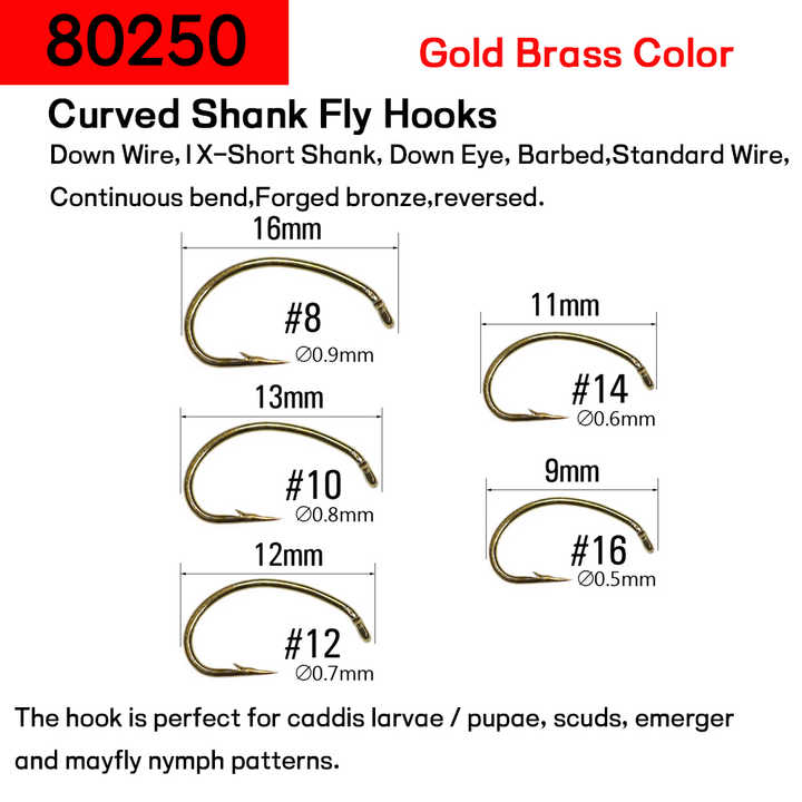 Bulk High Carbon Steel Fly Fishing Hooks 8#-22# Dry/wet