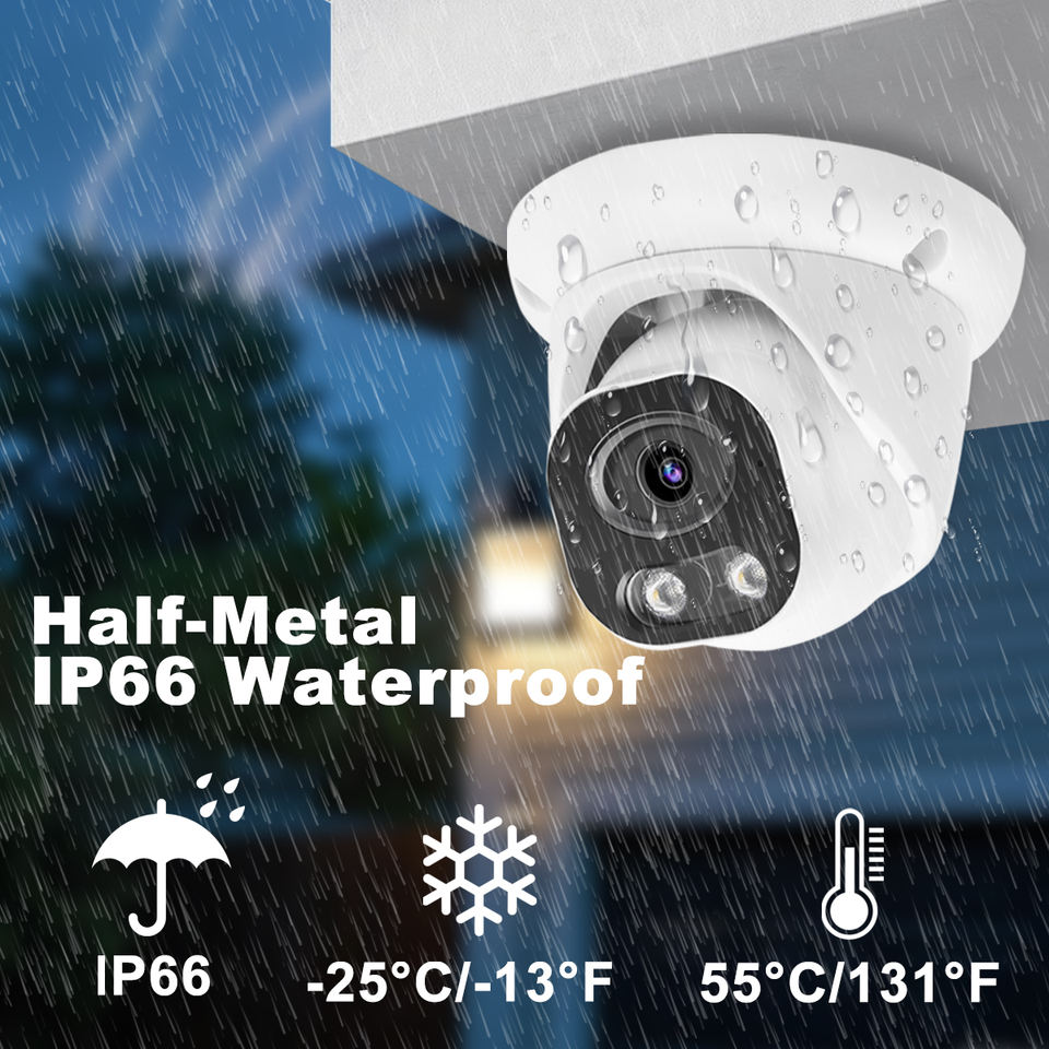 5MP Smart Full Color Poe IP Dome Camera for Outdoor Security