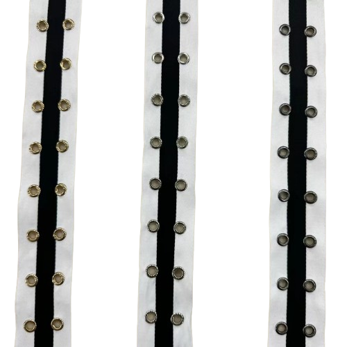 40mm Double-row Air Eye Webbing White Black And White Intermediate ...
